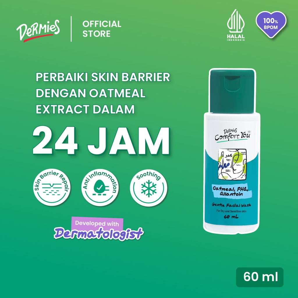 Jual Dermies Comfort You Gentle Facial Wash Sensitive & Dry Skin 60ml ...