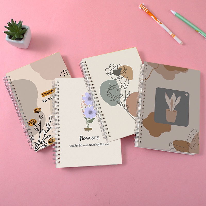 Jual Notebook A5 Buku Tulis Spiral Aesthetic Dot Titik Untuk Catatan ...