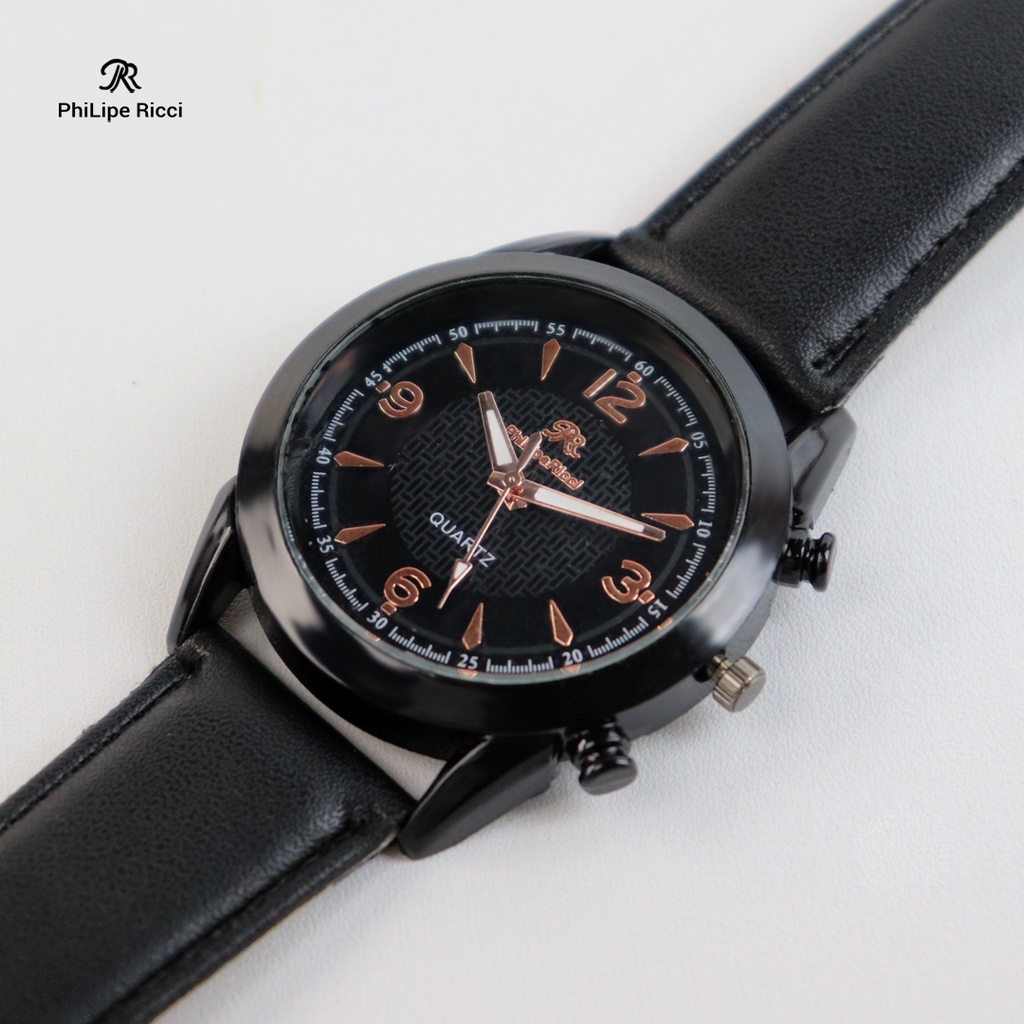 Jual PhiLipe Ricci Jam Tangan Pria Kulit Terbaru Quartz Analog FJKLT ...