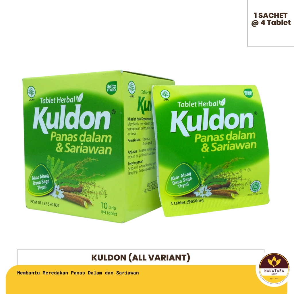 Jual TABLET HERBAL KULDON UNTUK PANAS DALAM ECERAN 4 TABLET | Shopee ...