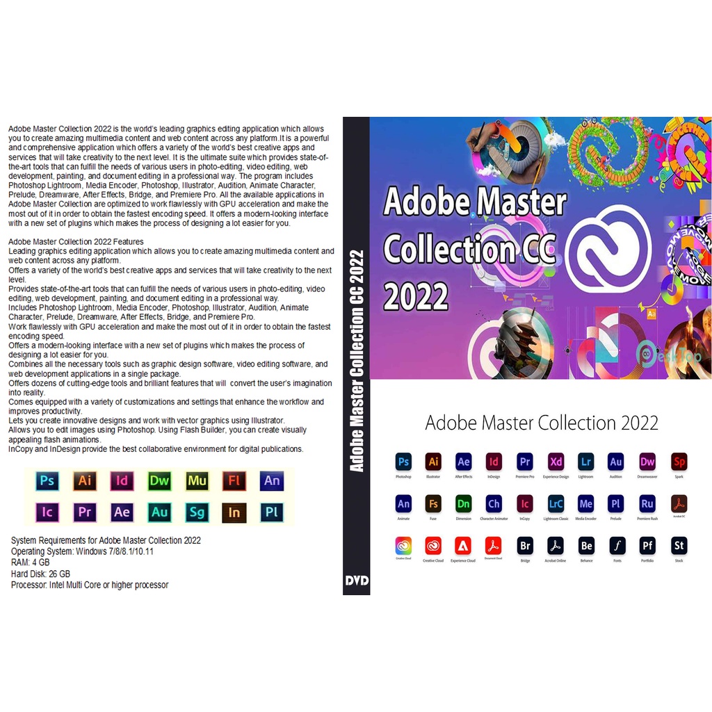 Jual PC-Adobe- Master -Collection CC 2022 | Shopee Indonesia