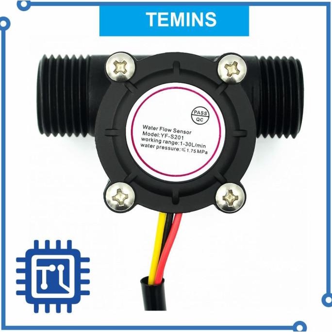 Jual YFS-201 Sensor Debit Air Water Flow Sensor Aliran Air 1/2" 0.5 ...