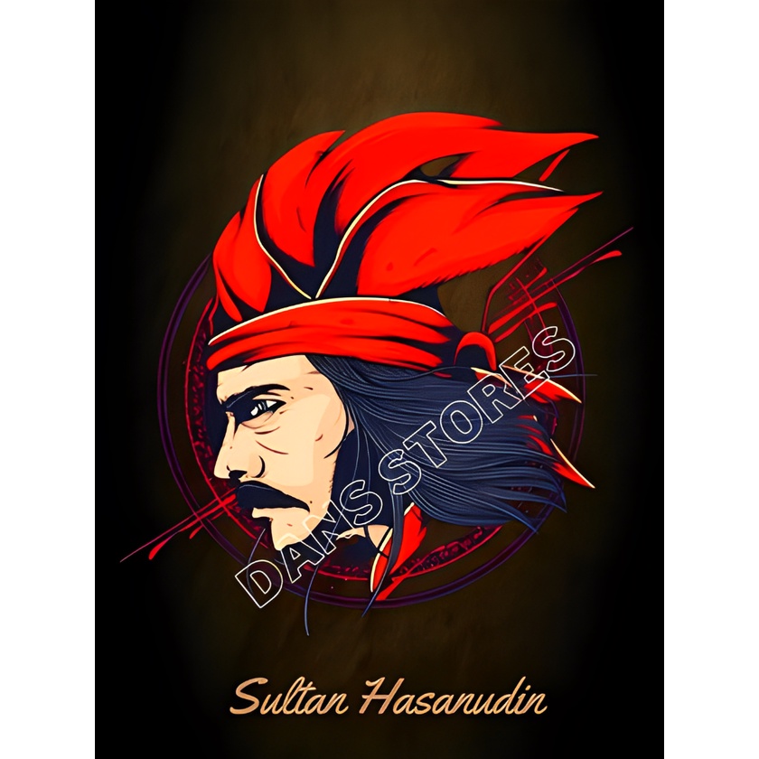Jual Poster Sultan Hasanudin Hiasan Dinding Untuk Pajangan atau Wall Decor Ruangan Gambar Tokoh ...