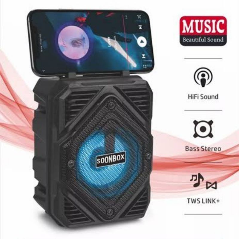 Jual Speaker Bluetooth Extra Bass Soonbox S9 / Speaker Bluetooth LED ...