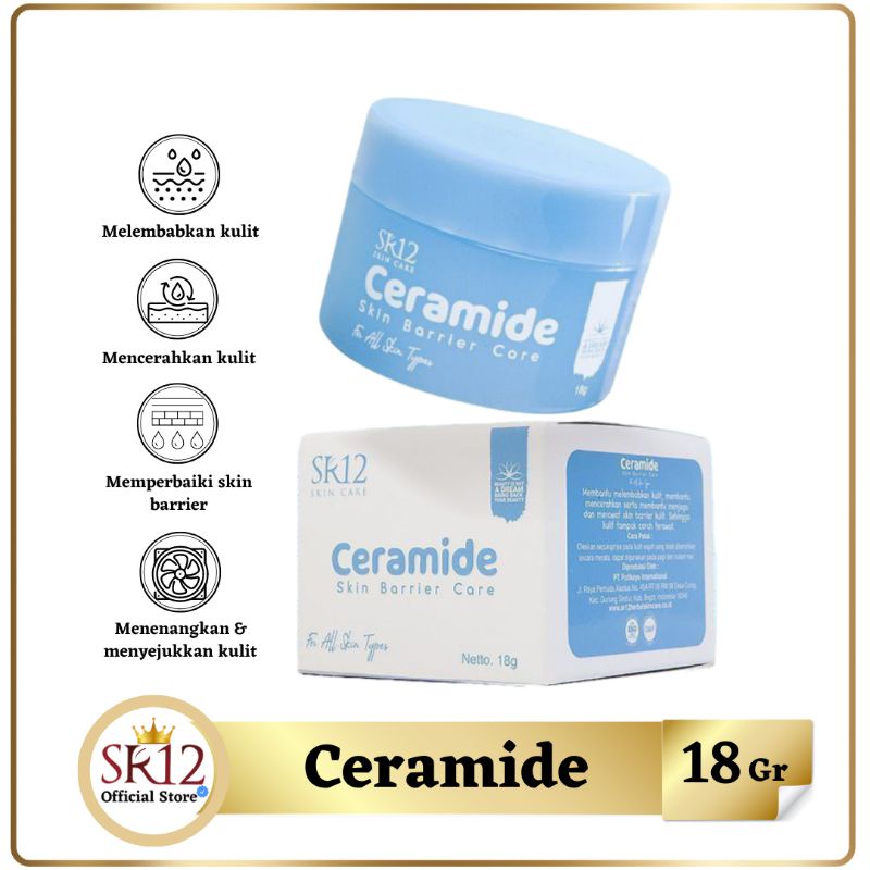 Jual Ceramide SR12 18gr Skin Barrier Care Moisturizer Gel Melembabkan Mencerahkan Merawat ...
