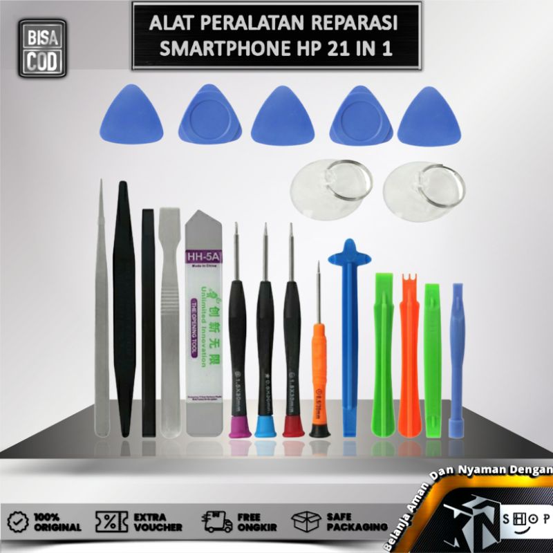 Jual Alat Reparasi Servis Handphone Obeng Full Set Lengkap 21 in 1 ...