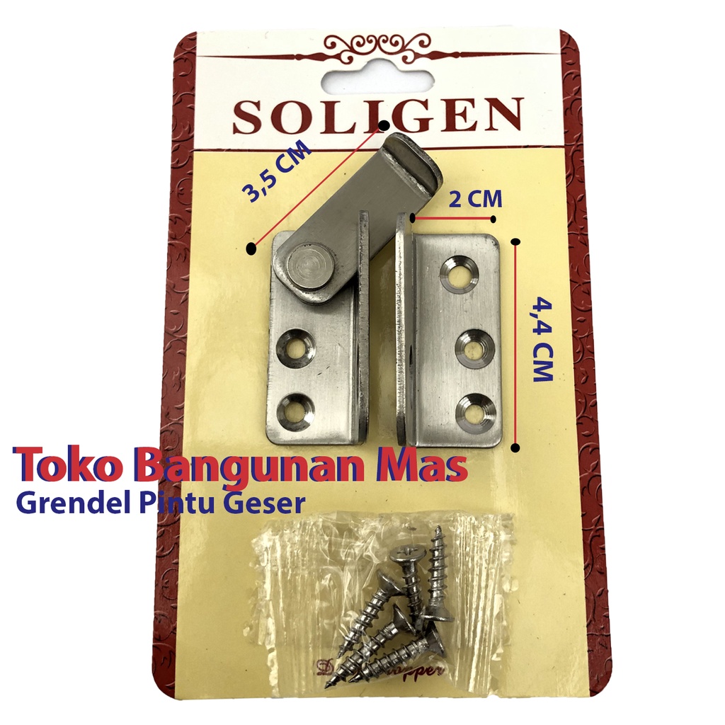Jual Grendel Pintu Sliding Stainless Soligen / GRENDEL SLOT PINTU GESER ...