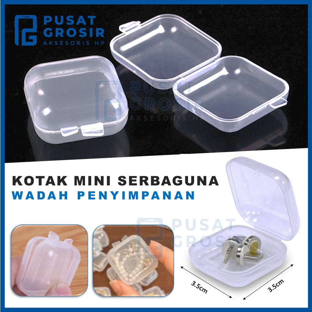Jual Kotak mini serbaguna wadah perhiasan kotak transparan box tempat ...