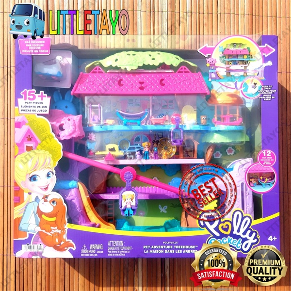 Jual MAINAN BONEKA ANAK POLLY POCKET DOLL PET ADVENTURE TREEHOUSE TREE ...