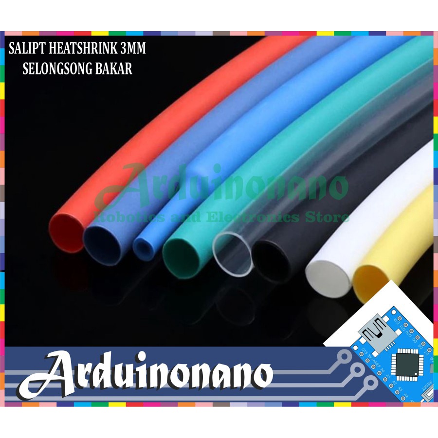 Jual 1m Salipt HEAT SHRINK 10mm Selongsong Isolasi Bakar 10 mm Selang 2 ...
