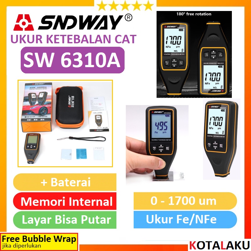 Jual Digital Coating Thickness Gauge Pengukur Ketebalan Cat Sndway SW 6310A | Shopee Indonesia