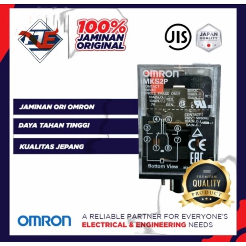 Jual ORIGINAL Relay OMRON MKS2P / MK2P-1 220V + Socket Relay 8ap ... Jual ORIGINAL Relay OMRON MKS2P / MK2P-1 220V + Socket Relay 8ap ...