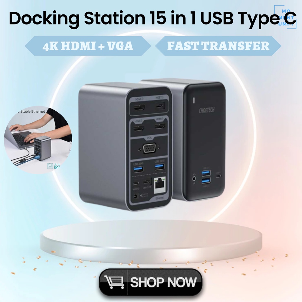 Jual CHOETECH Docking Station Sambungan Colokan USB 4 Port USB Hub ...