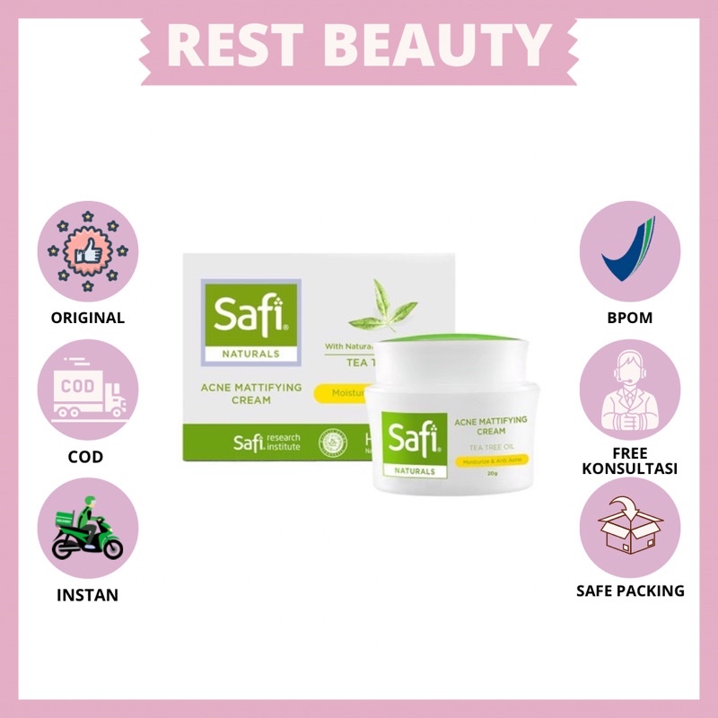 Jual SAFI - Safi Naturals Acne Mattifying Cream 20gr | Shopee Indonesia