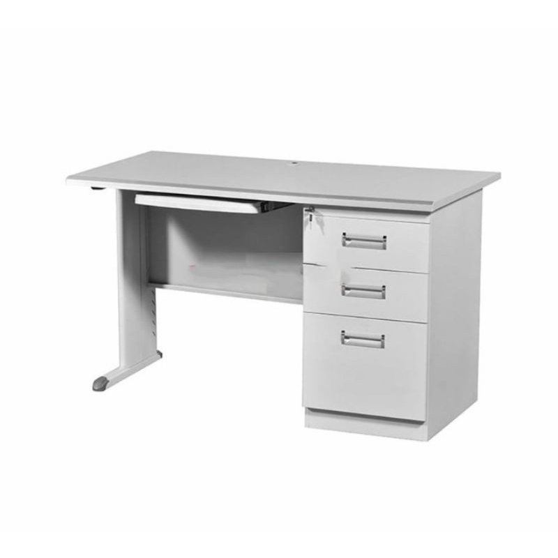 Jual Meja Tulis Komputer Plat Besi 3 Laci l Meja Kantor 1/2 Biro ...