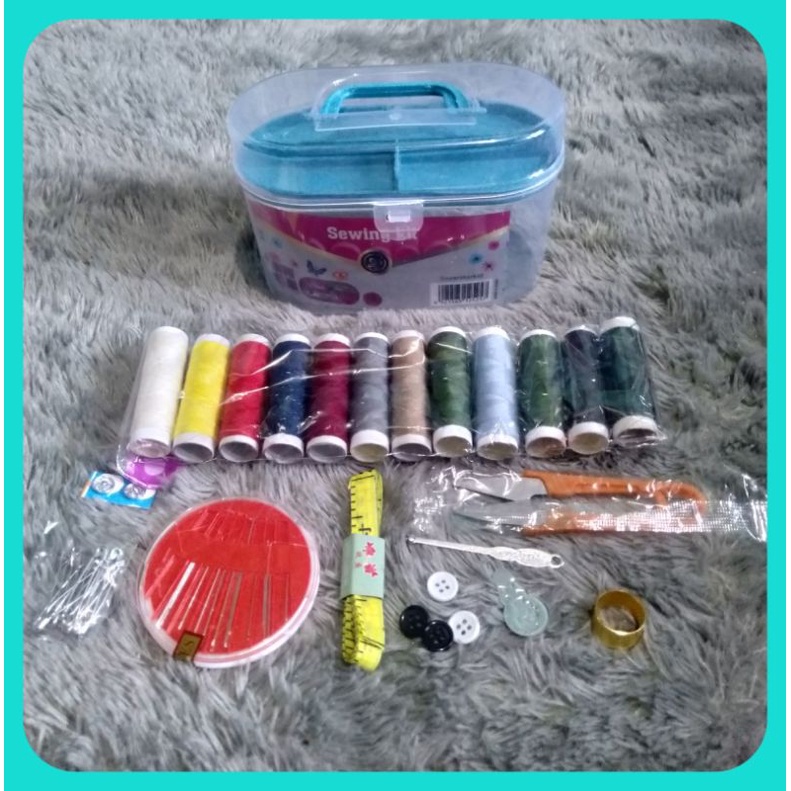 Jual Benang jahit Alat jahit Jarum jahit Alat jahit mini Set alat jahit ...