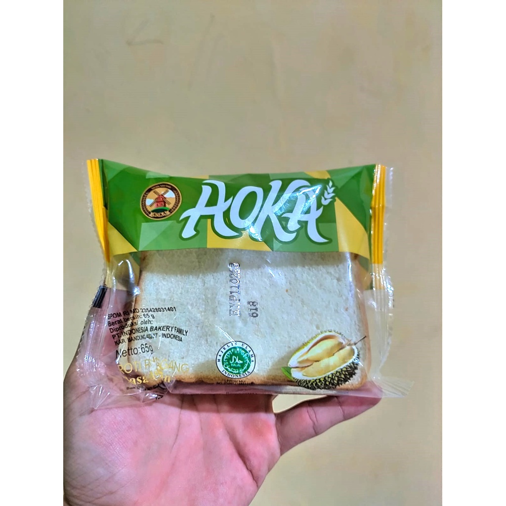 Jual Roti Panggang Aoka 65gr Rasa Durian Ready Stok Baru | Shopee Indonesia