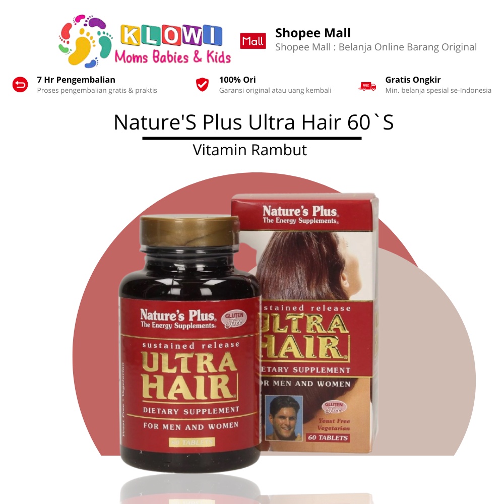 Jual Nature'S Plus Ultra Hair 60`S/4841 / Ultra Hair / Vitamin Herbal ...