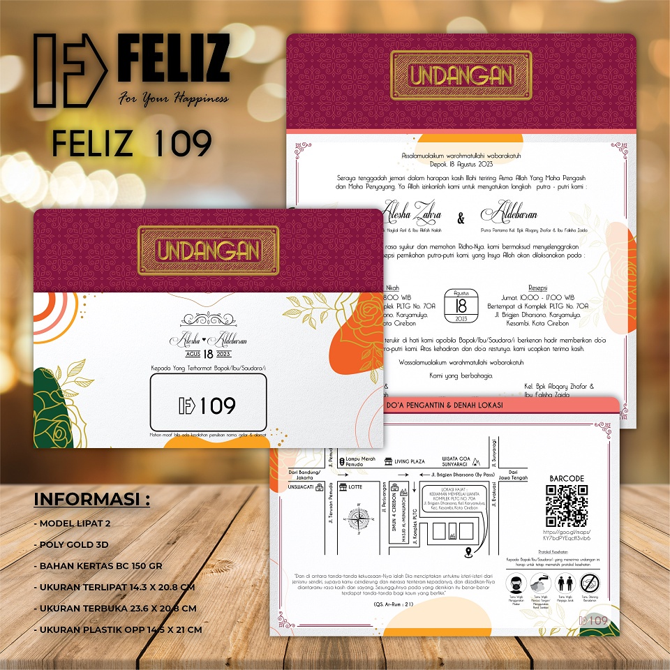 Jual Blangko Undangan Feliz 109 | Shopee Indonesia