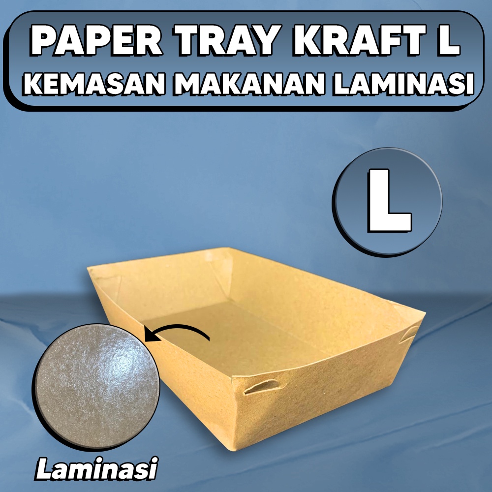 Jual Paper Tray l Nampan Kertas l Tray Paper Bahan Kraft Large Food ...