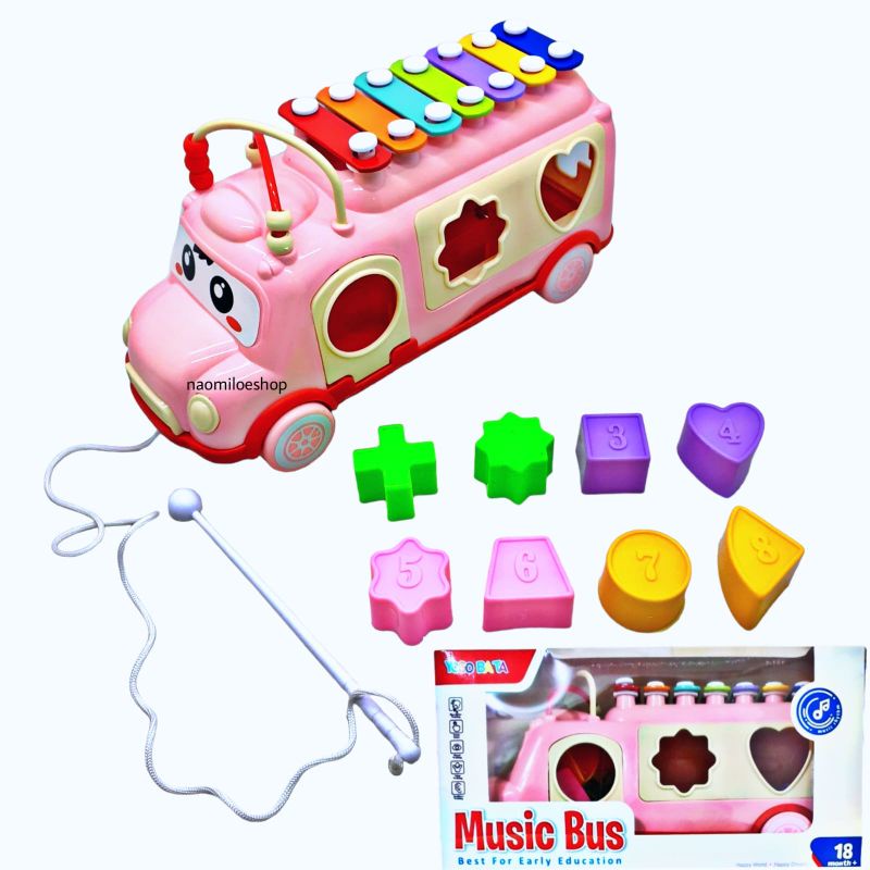Jual MAINAN BUS XYLOPHONE YE19 MUSIC BUS MAINAN BAYI EDUKASI ANAK MOBIL ...