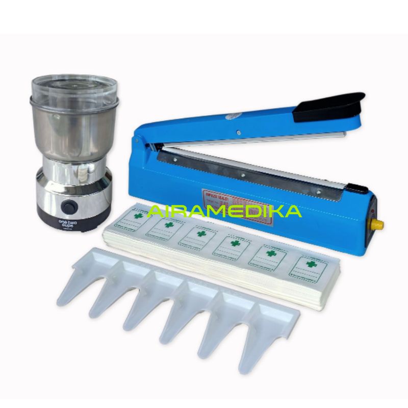 Jual Puyer Obat Paket Lengkap 4 Item ( Kertas Puyer,Sendok,Sealer ...