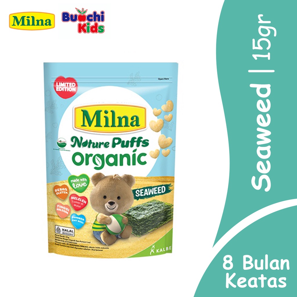 Jual Milna nature puffs organik rasa seaweed | Shopee Indonesia