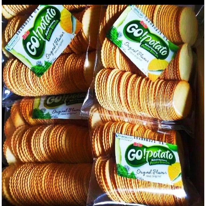 Jual GO POTATO BISKUIT KENTANG RASA ORIGINAL 250GR | Shopee Indonesia