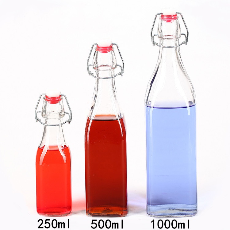 Jual Botol Kaca Square Tutup Swing Tahan Panas Steril | Shopee Indonesia