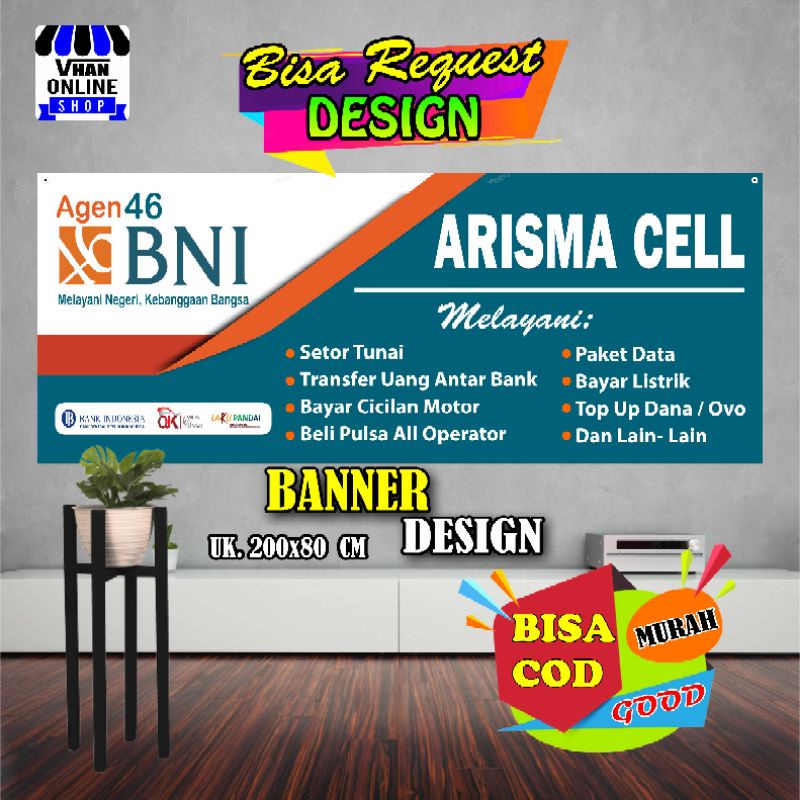 Jual Spanduk Banner Agen 46 BNI Keren Simple | Shopee Indonesia