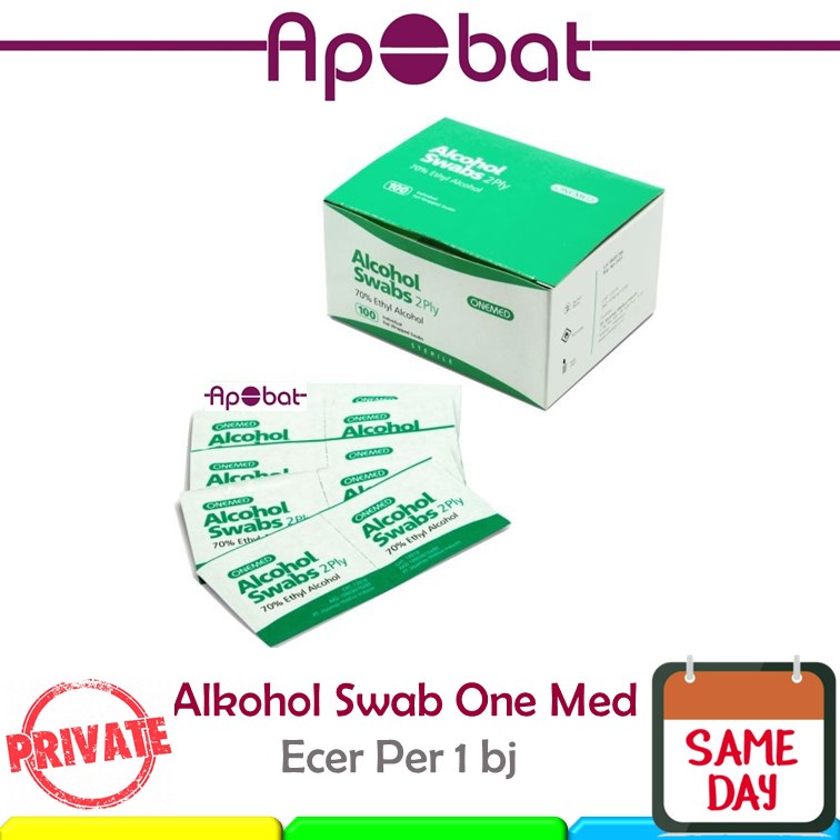 Jual - ApObat - Alkohol Swab Onemed Antiseptik Tissue Lap Kasa Basah ...