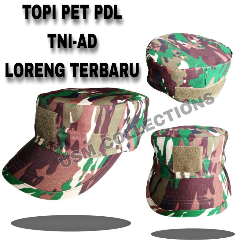 Jual Topi pet pdl loreng terbaru - topi pet loreng kasad - topi pet ...