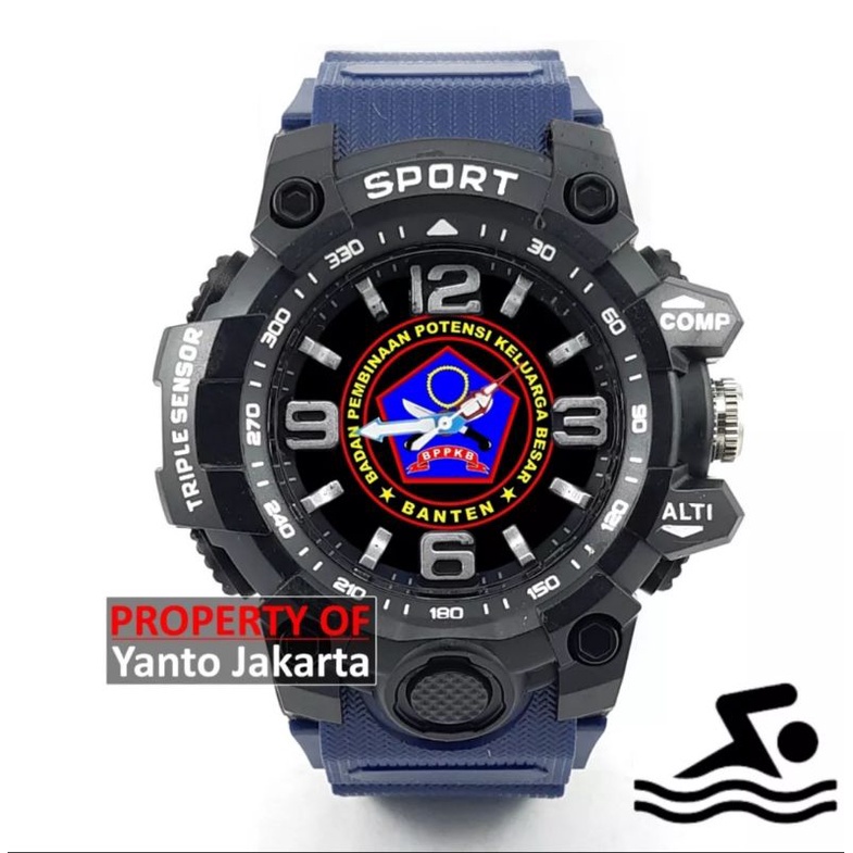 Jual JAM TANGAN SPORT PRIA LOGO BPPKB BANTEN | Shopee Indonesia