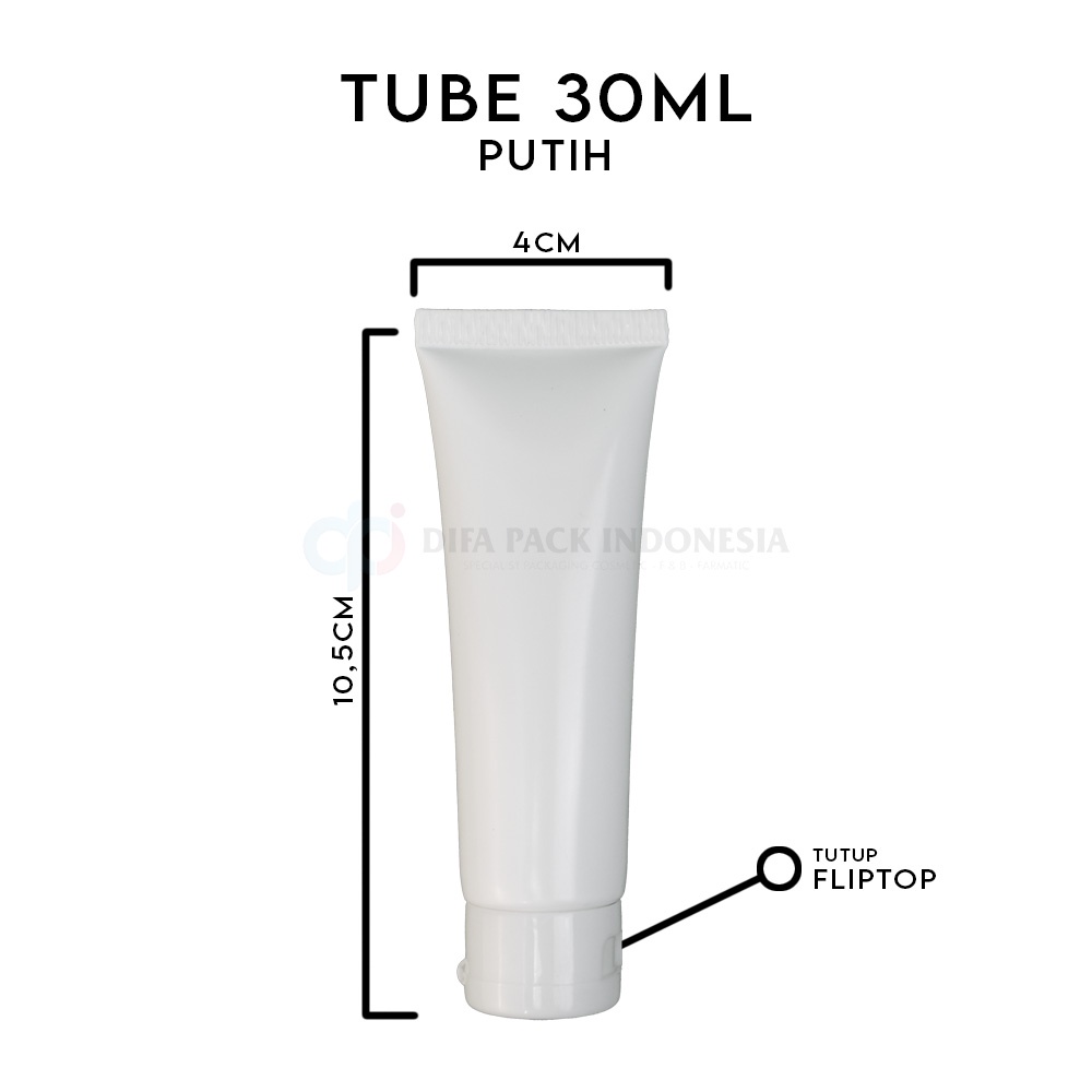 Jual Botol Kosmetik Tube 30Ml Putih Tutup Fliptop | Shopee Indonesia