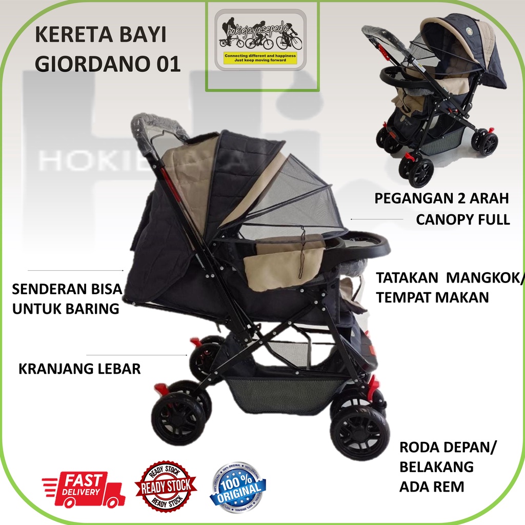 Jual GIORDANO 01 Baby Stroller Bayi premium Kereta Dorong Bayi | Shopee ...