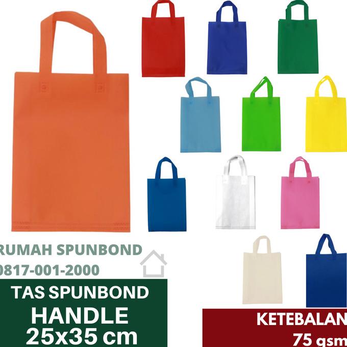Jual TAS SPUNBOND 25x35 cm / Terima Custom Sablon/ Tas Acara / Tas ...