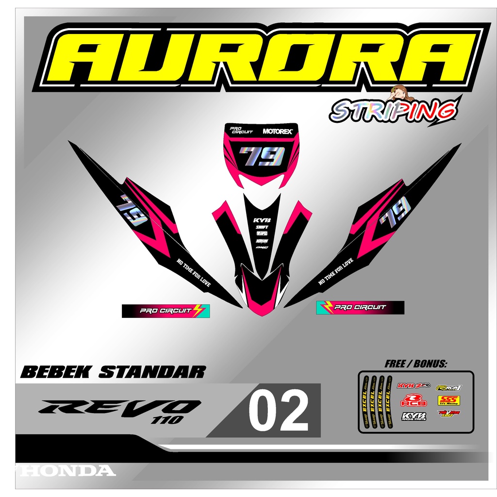 Jual (COD) Sticker stiker RBT REVO RBT VEGA BEBEK MODIF SUPERMOTO RBT ...