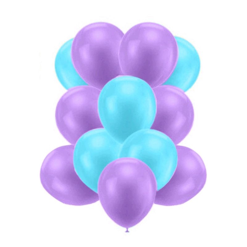 Jual Balon latex MIX BIRU UNGU 10pcs dekorasi balon BIRU HIJAU dekorasi ...