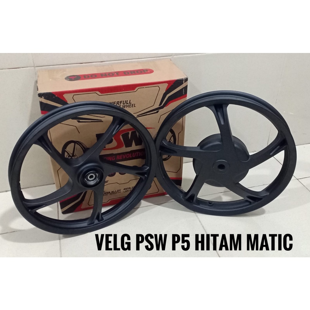 Jual Velg bintang racing PSW Palang 5Miring MIO/MIOM3/MIO J hitam ...