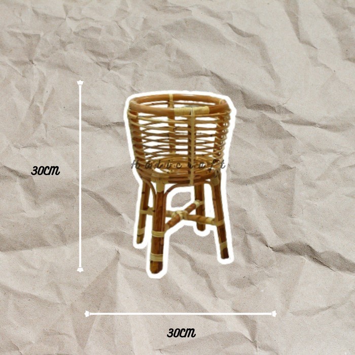 Jual STANDING POT ROTAN TANAMAN KERANJANG POT TANAMAN ROTAN 30CM ...