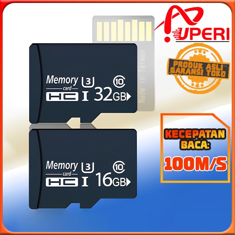 Jual Kartu Memori Micro SD 8GB 16GB 100MBps Memory Card Original ...