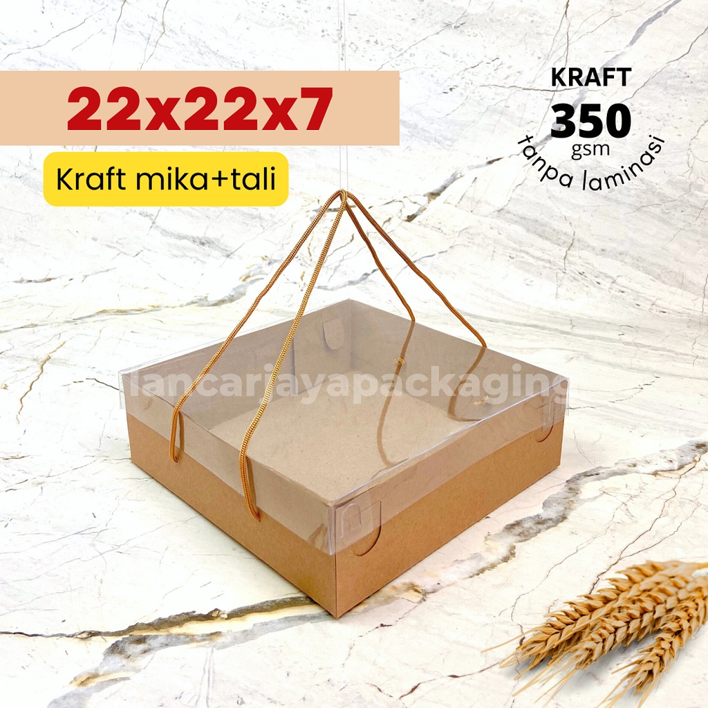 Jual Box Kraft Mika Tali Kotak Nasi Kemasan Kue Cake Roti Hampers ...