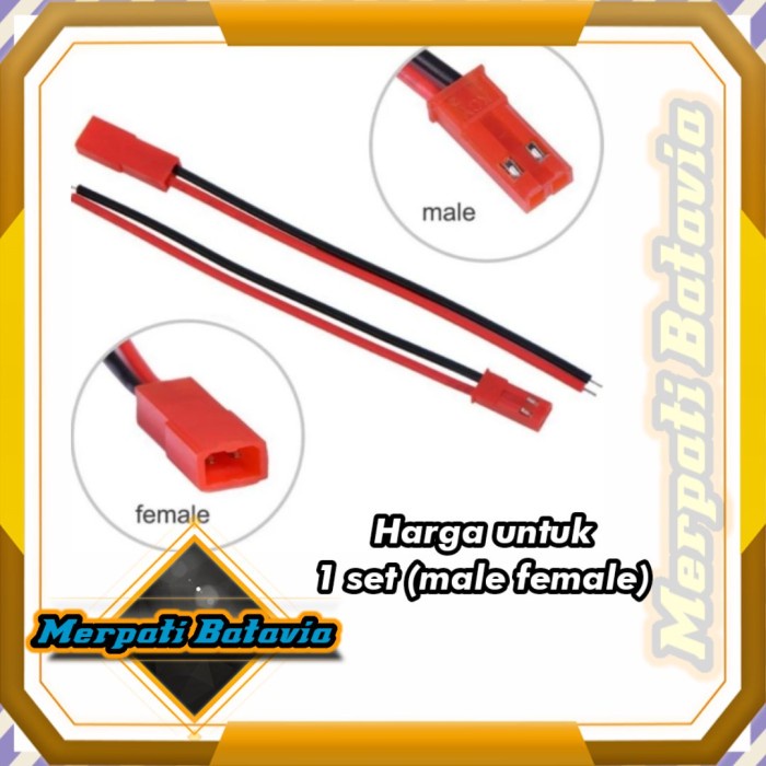 Jual 2P Konektor + kabel 1 Set Soket Terminal Baterai HPL Socket ...