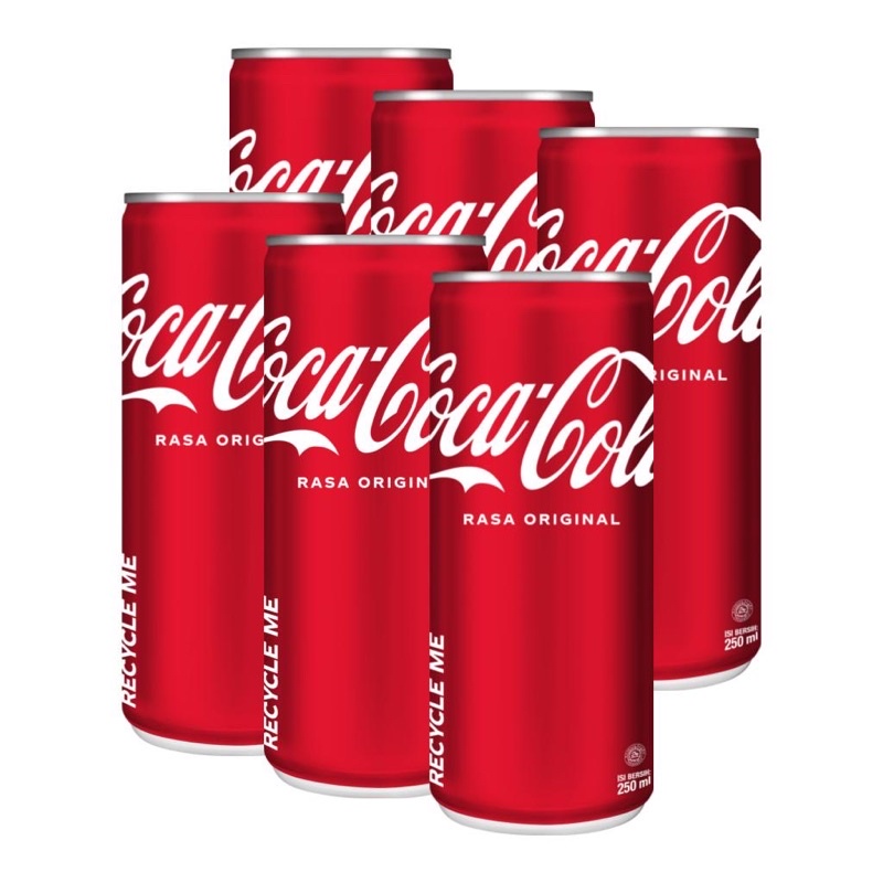 Jual minuman kaleng coca-cola slim can 6x250ml / cola / Fanta / Sprite ...
