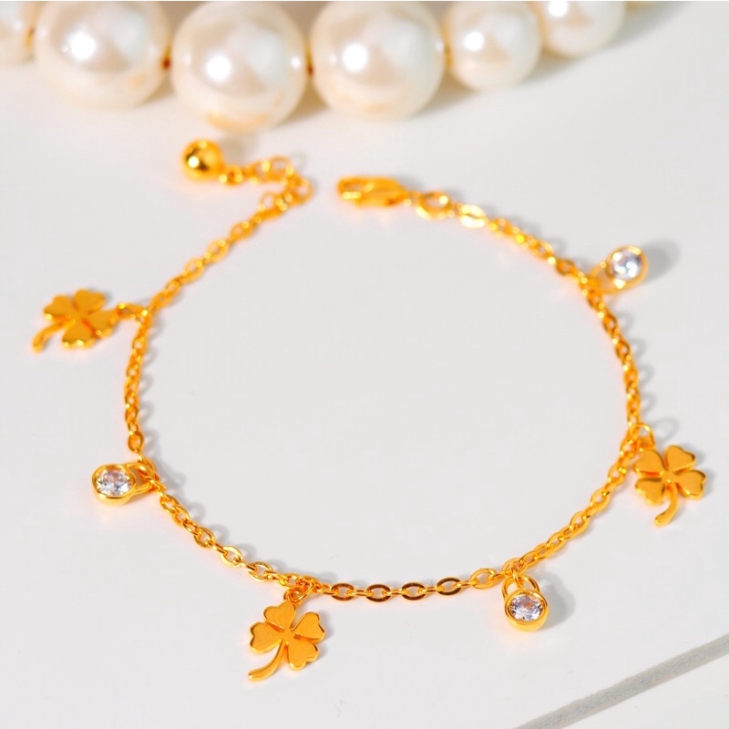 Jual Gelang Emas Siem Mainan Daun Semanggi- Toko Emas Gadjah | Shopee ...