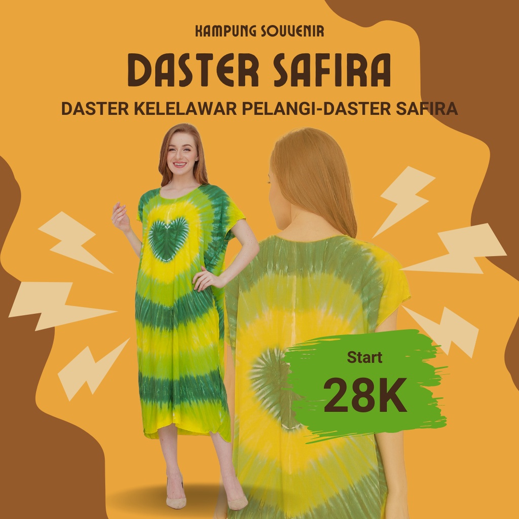 Jual Daster Jumbo Kekinian Safira Tie Dye dan Pelangi XL-2XL dan 3XL ...