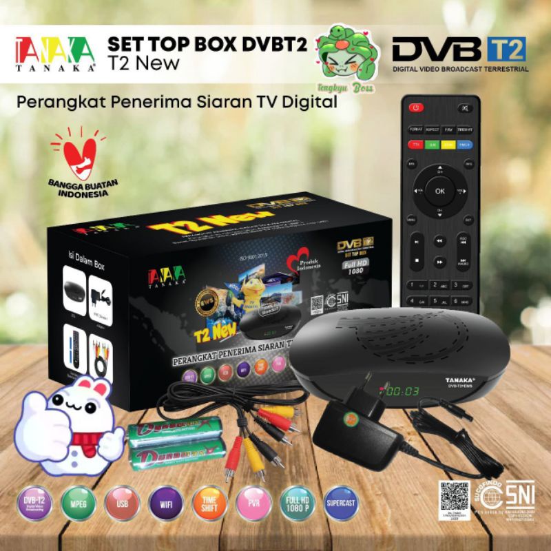 Jual Set Top Box TV Digital TANAKA T2 New Hitam Oval dan SUPER HD ...
