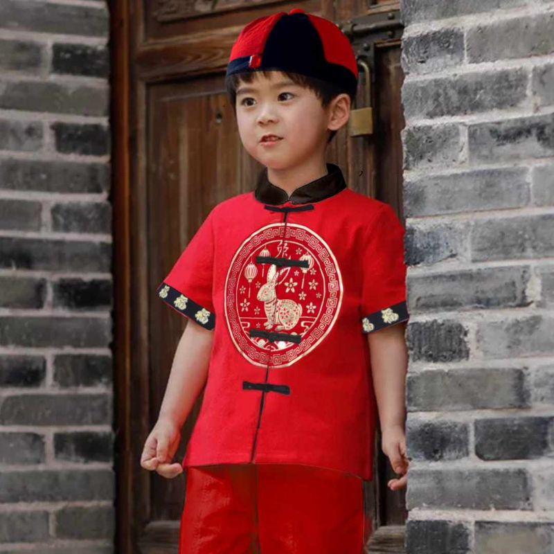 Jual Cheongsam Kanji / Cheongsam Anak Laki / Setelan Imlek Anak Cowo ...