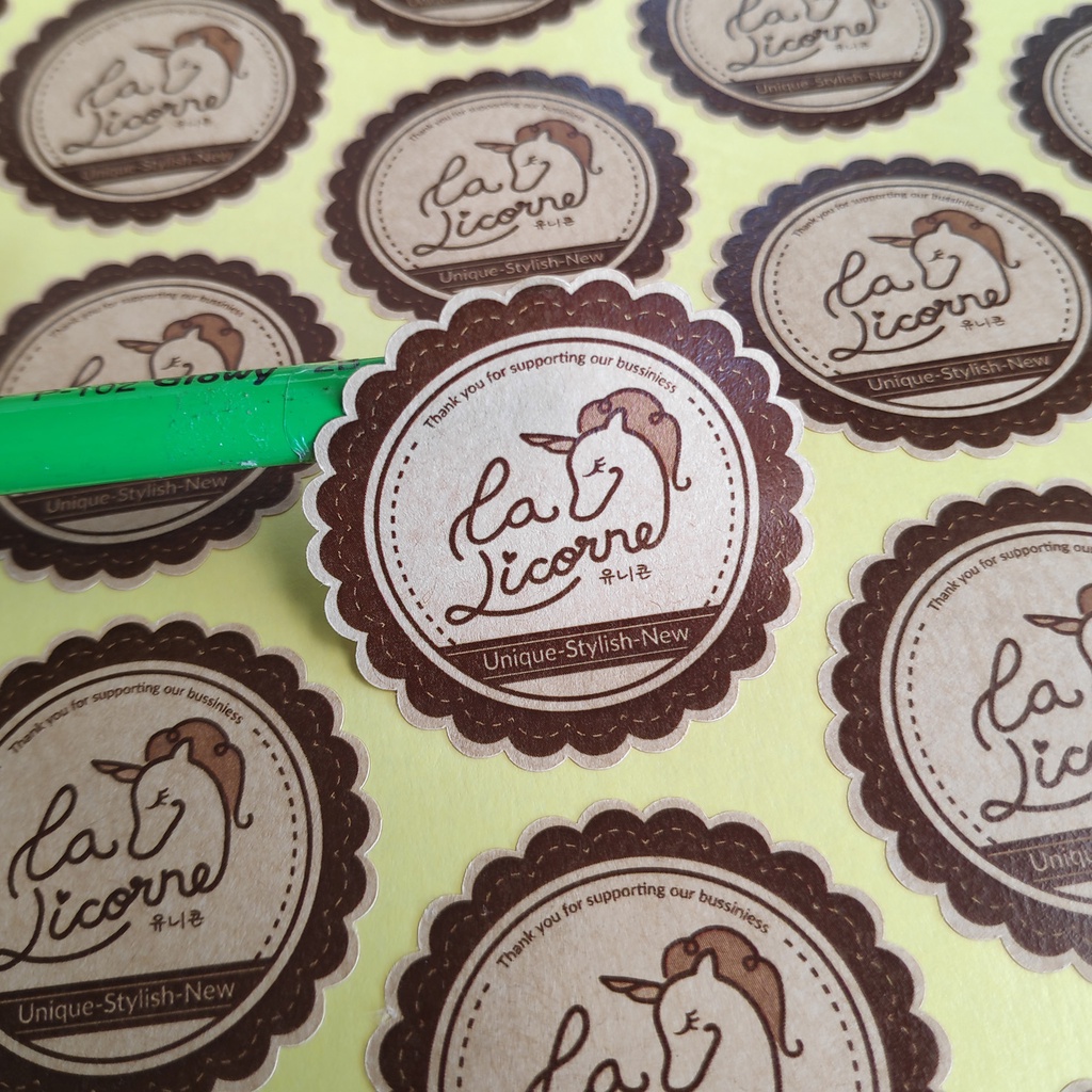 Jual PRINT STICKER KRAFT / CETAK LABEL KRAFT / STICKER LABEL KRAFT A3 ...