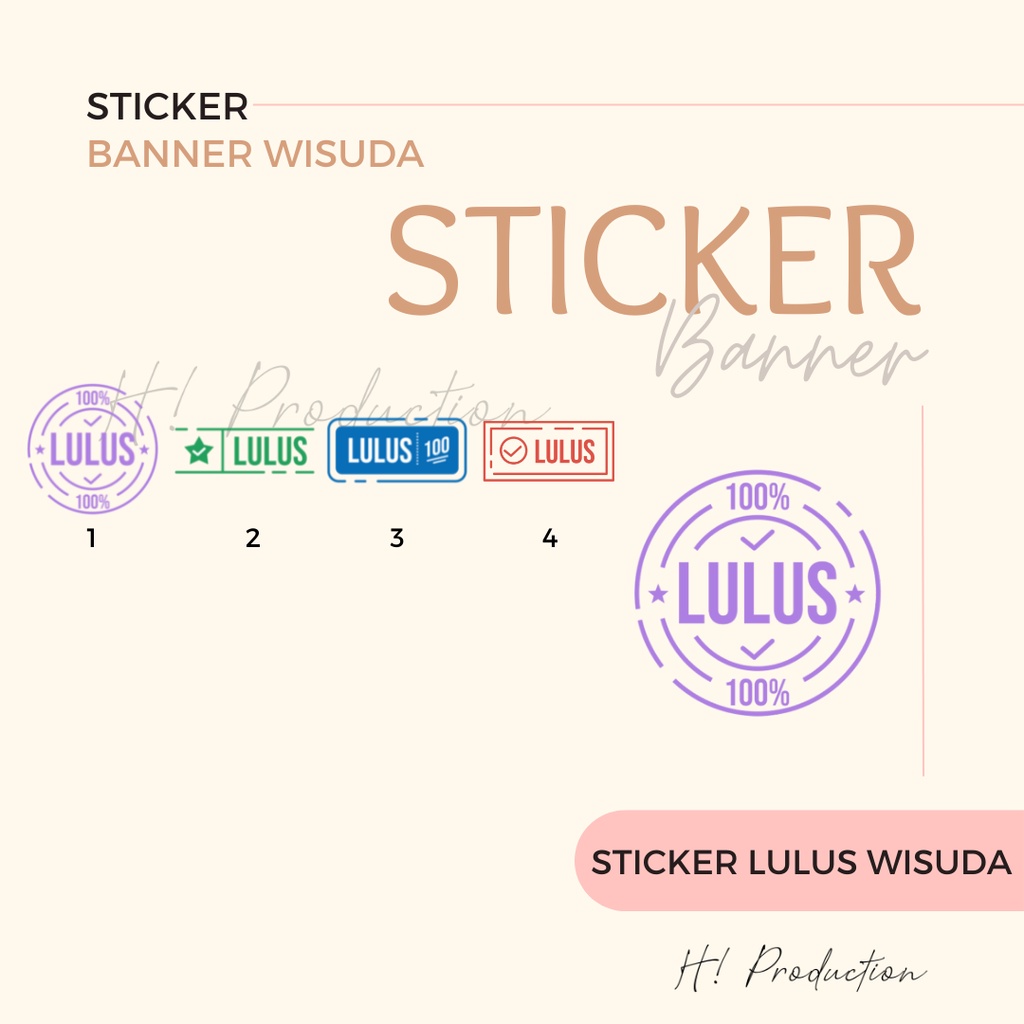Jual STIKER LULUS | BANNER SIDANG | STIKER WISUDA | Shopee Indonesia